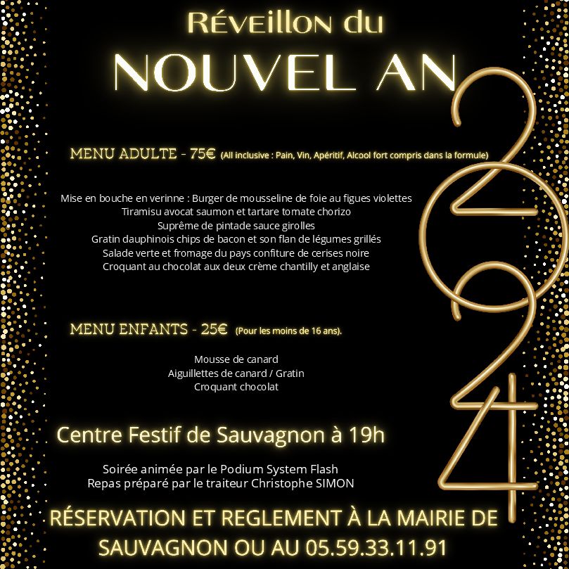 Réveillon de la St Sylvestre | Sauvagnon Réveillon de la St Sylvestre | Sauvagnon